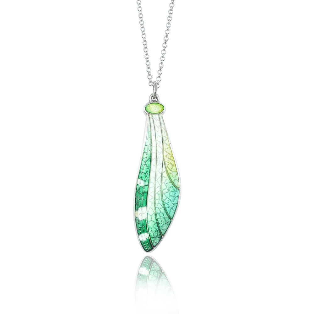 Dragonfly Wing Green Rarity Enamel Pendant – Fiona Rae Jewellery