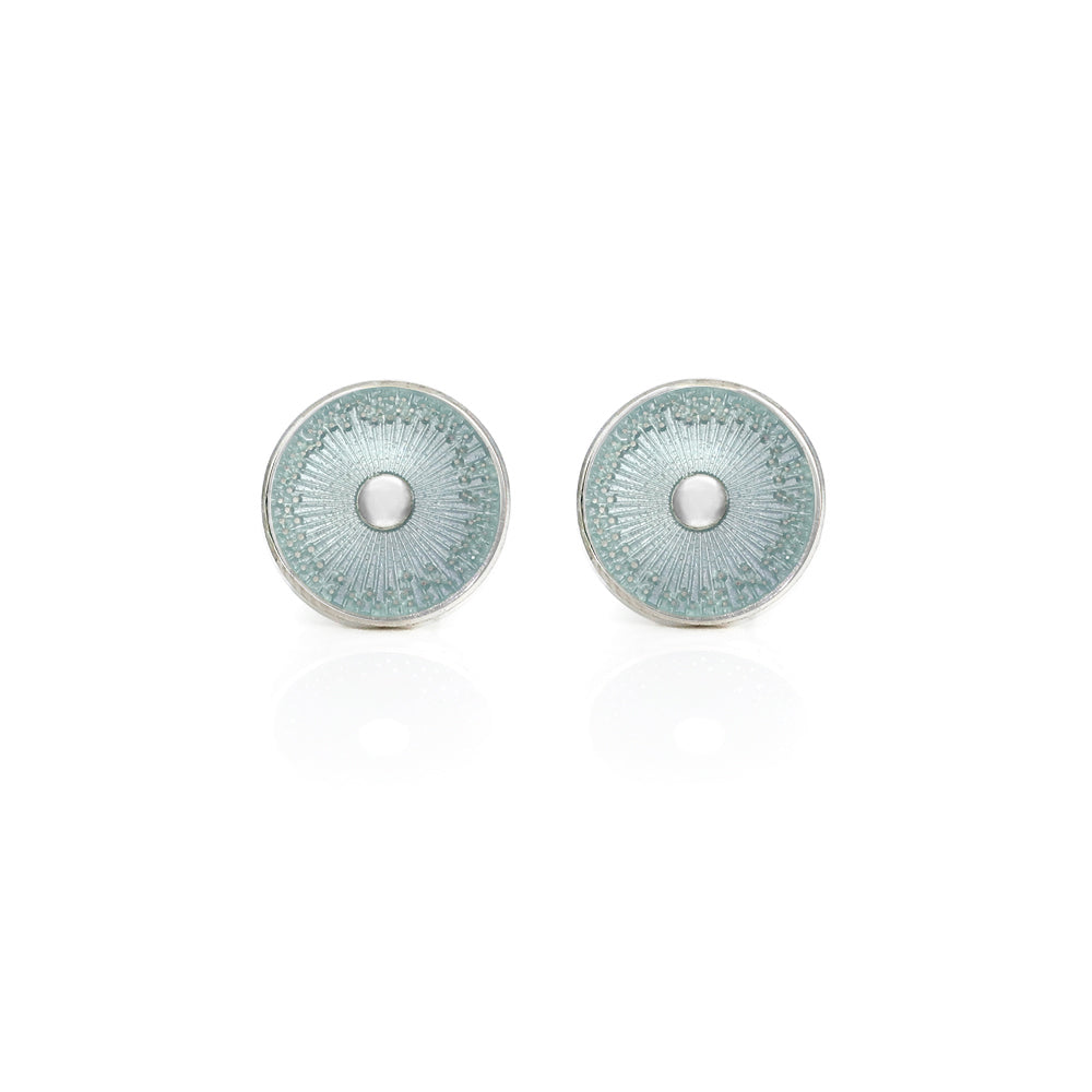 Enamelled Silver Grey Diatom Cufflinks – Fiona Rae Jewellery