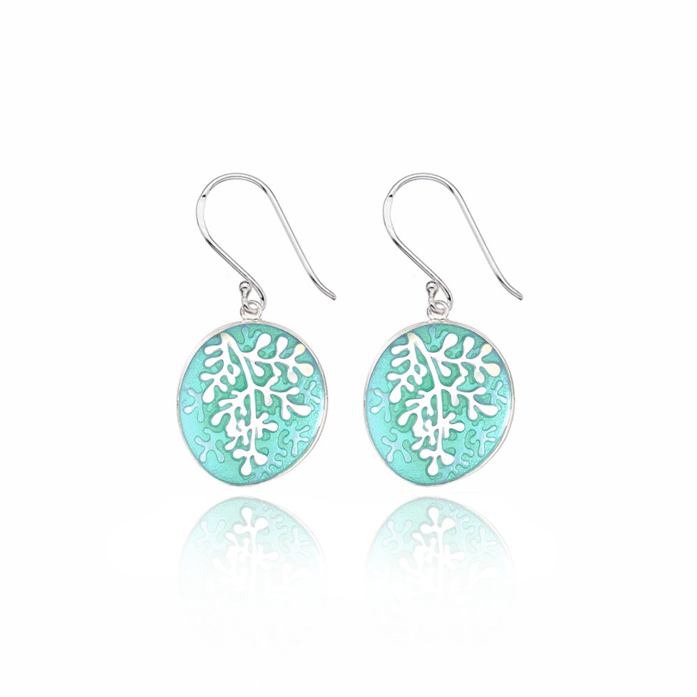 Enamel Rue Mint Earrings – Fiona Rae Jewellery