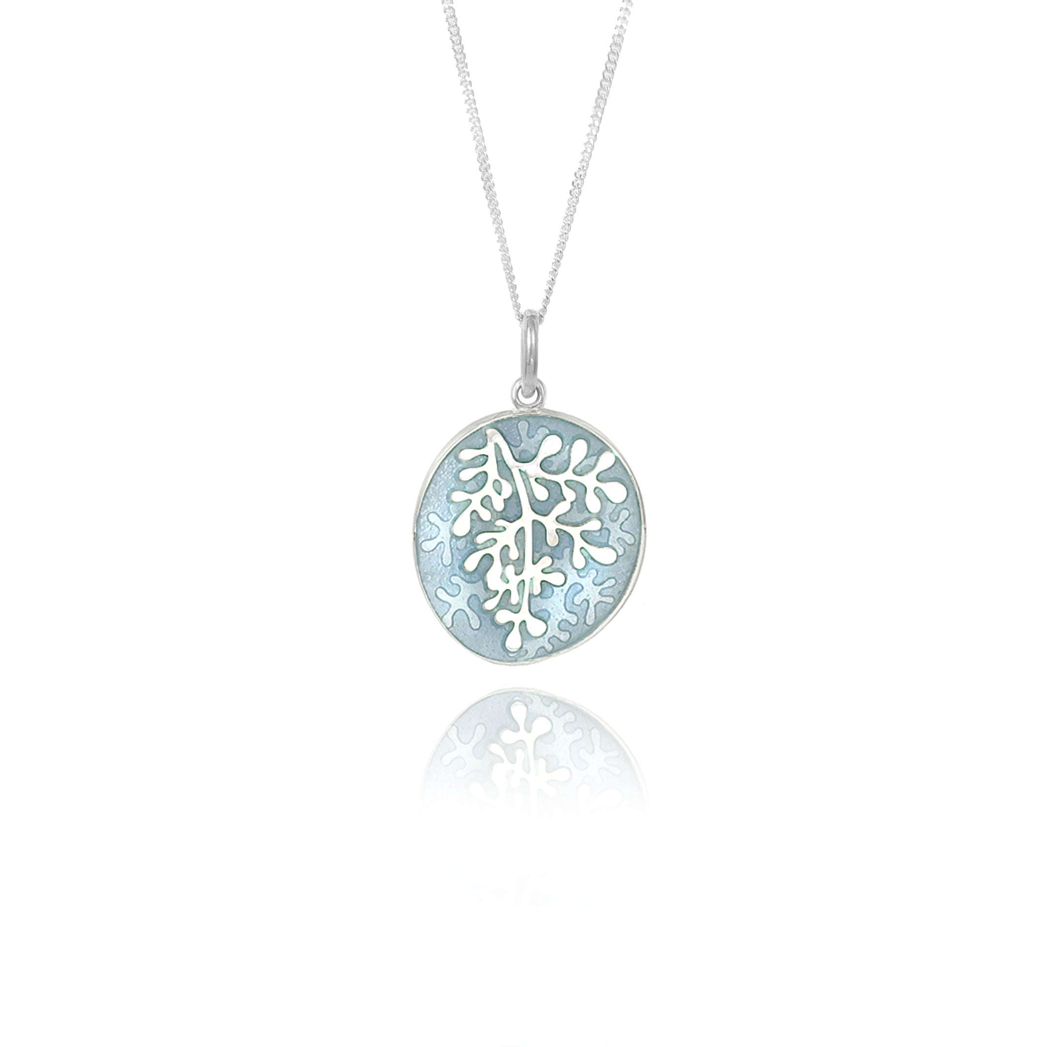 Enamel Rue Pale Grey Small Pendant – Fiona Rae Jewellery